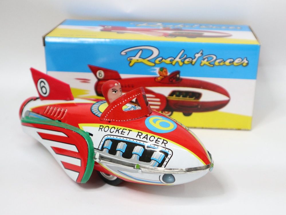 Blech Rakete Rocket Racer Schwungradantrieb unbespielt (Neu (gemäss ...