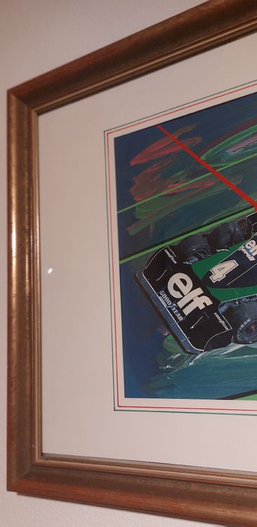 Original Gemälde F1 Tyrrell 6, 1977. Acryl. Gerahmt. 85x60cm (Gebraucht ...
