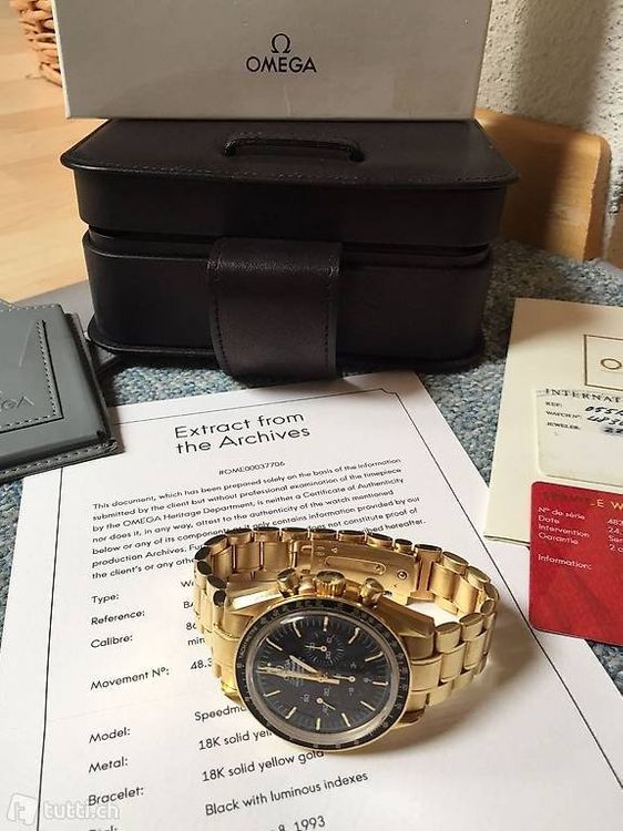 Omega Speedmaster Professional 18k gold Moonwatch 250 pieces | Acheter ...