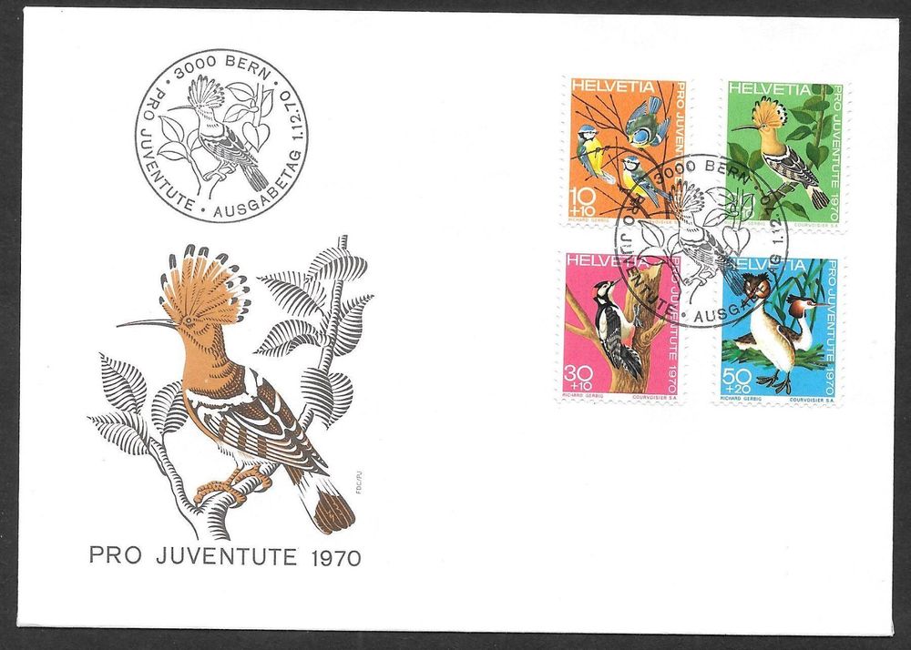 FDC Pro Juventute Serie 1970 J232 - J235 ET Bern 1.12.1970 (Neu (gemäss Beschreibung)) in Olten ...