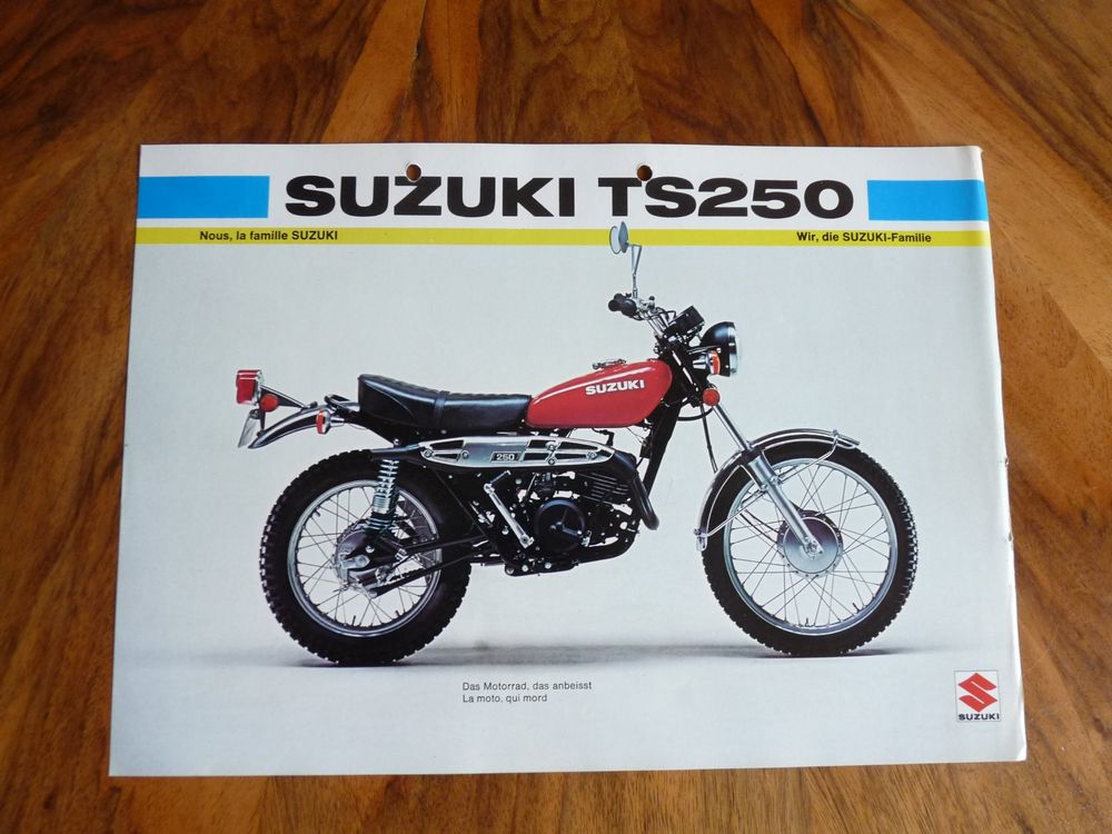 Suzuki TS250 Prospekt Jahrgang 1978 Rarität CH (Neu (gemäss ...