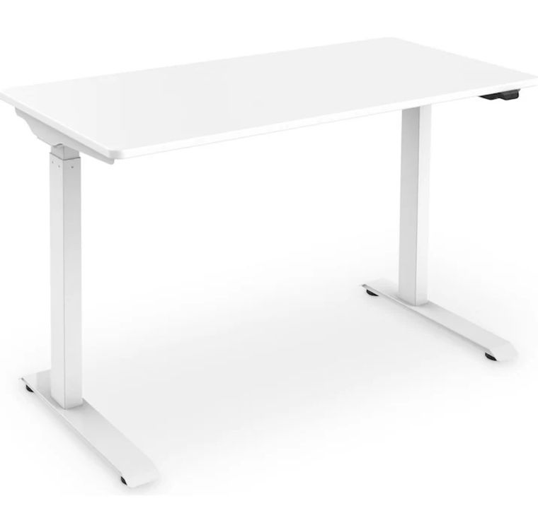 White electronic height-adjustable desk | Kaufen auf Ricardo