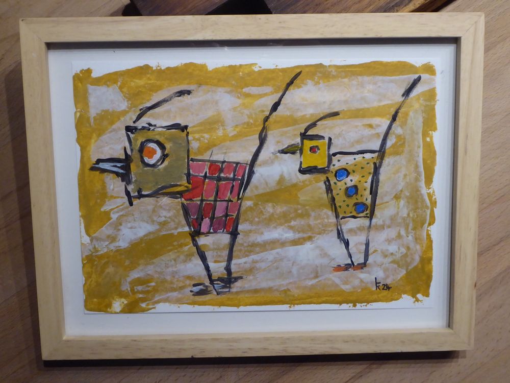 Kurt Lustenberger *53- Woodpecker, Abstrackt Art, Original (Neu (gemäss ...