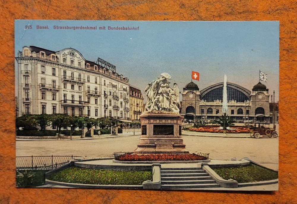 Basel Stadt (BL) Strassburgerdenkmal, Bundesbanhfof 1928 (Gebraucht) in St Gallen für CHF 2.5 ...