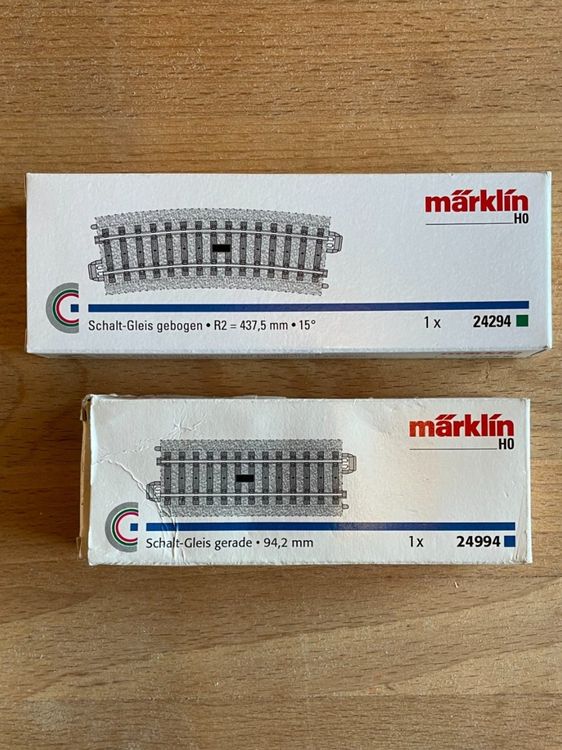 Märklin Schalt-Gleise gerade 24994 und gebogen 24294 | Kaufen auf Ricardo