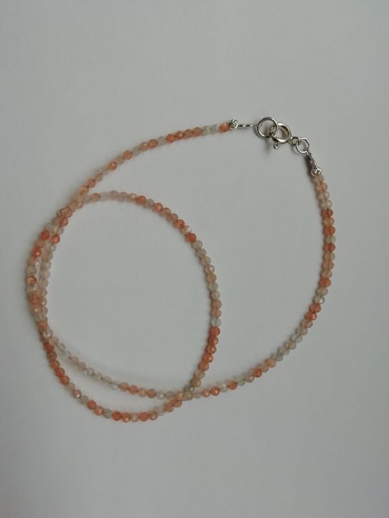 Sehr schönes feines Collier Karneol Silber 43 cm (Neu (gemäss ...