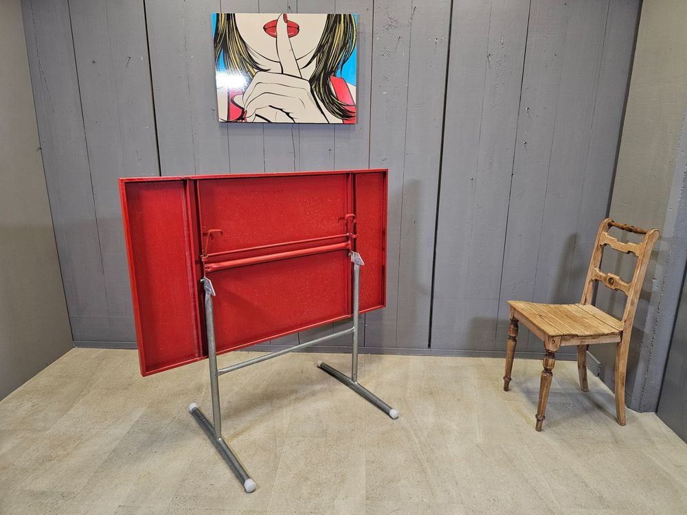 Vintage 1970 Gartenklapptisch verzinkt, Beizentisch rot (Gebraucht) in Nottwil für CHF 180 – nur ...