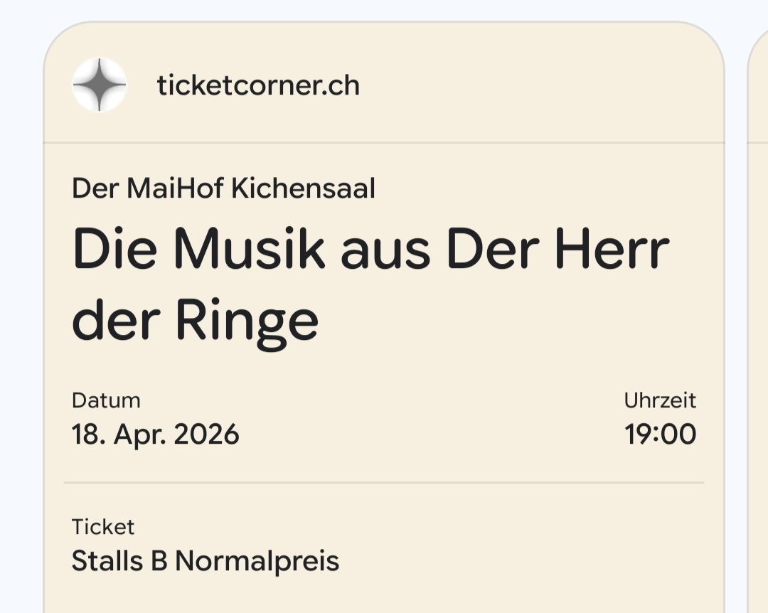 Ticket: Die Musik aus Herr der Ringe, 18. April 2026 Luzern (Neu ...