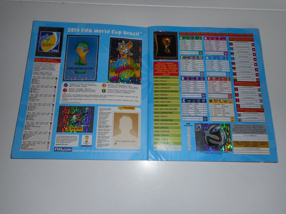 Panini WM Album Brasil 2014/14 Nr.1 komplett mit Poster (Gebraucht) in ...