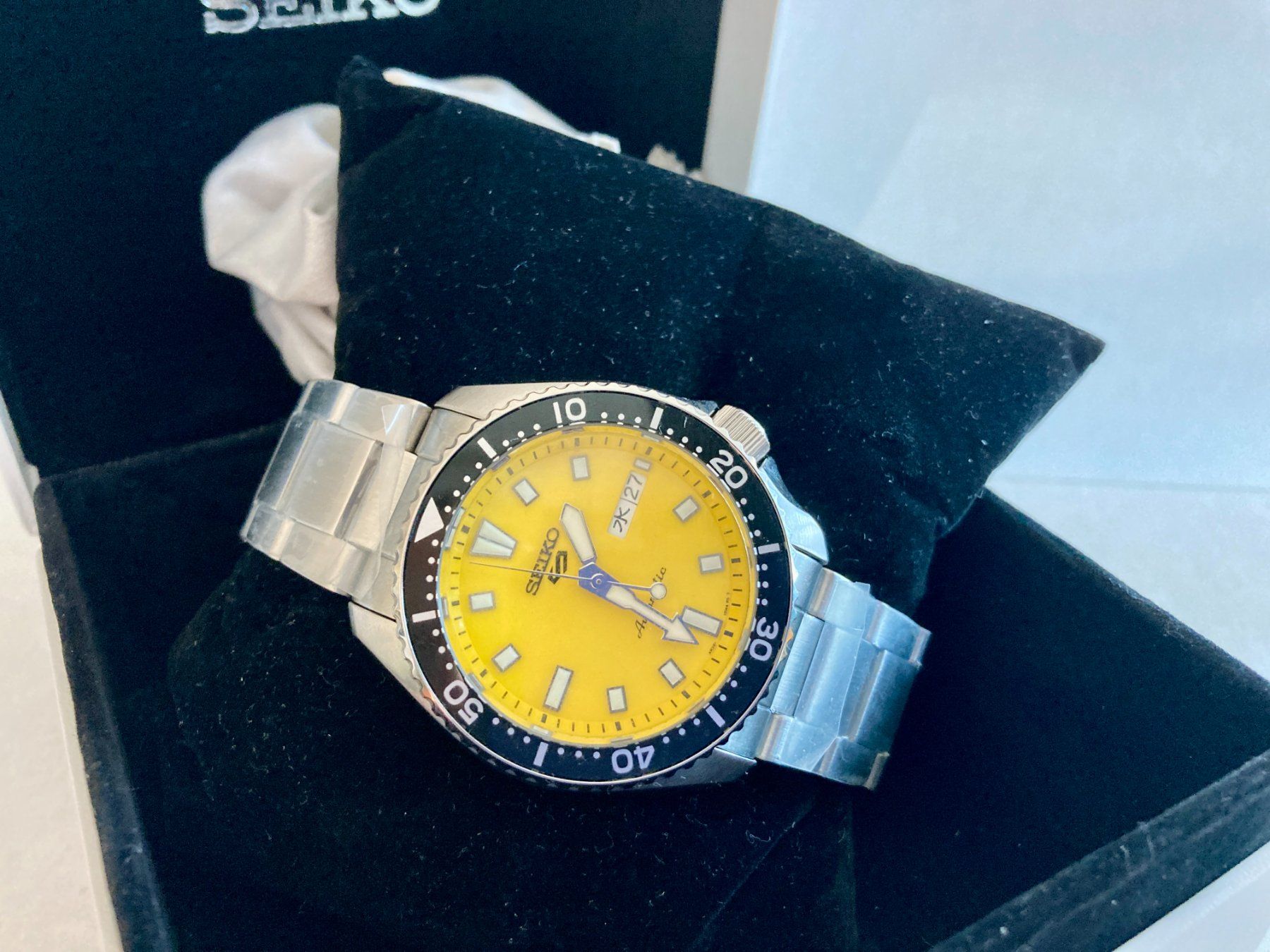 Seiko 5 Sports Day-Date Yellow SKX Re-Interpretation NEW (Neuf (Voir ...