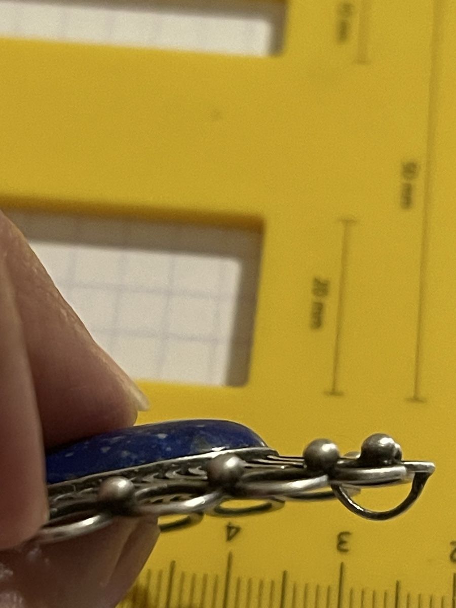 Pendentif vintage 925 pierre lapis-lazuli/ SVP lisez texte (D'occasion ...