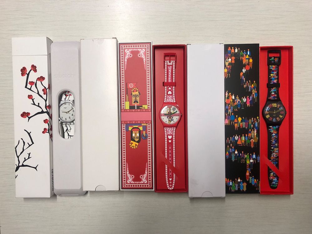 3 x Swatch Uhr Aktionärsgeschenk GV2021/GV2022/GV2023 (Gebraucht) in ...