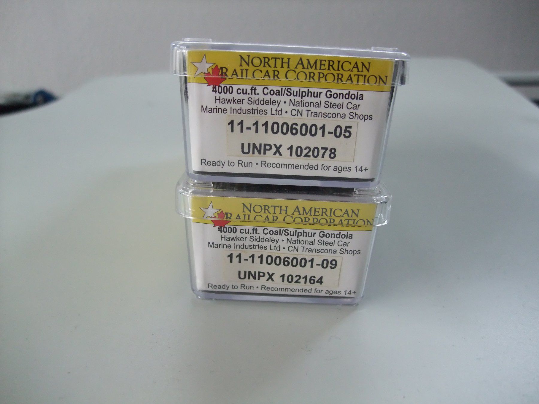 NEU! Los NARC Gondola 4000 cu.ft Procor UNPX 102078 & 102164 (Neu und ...