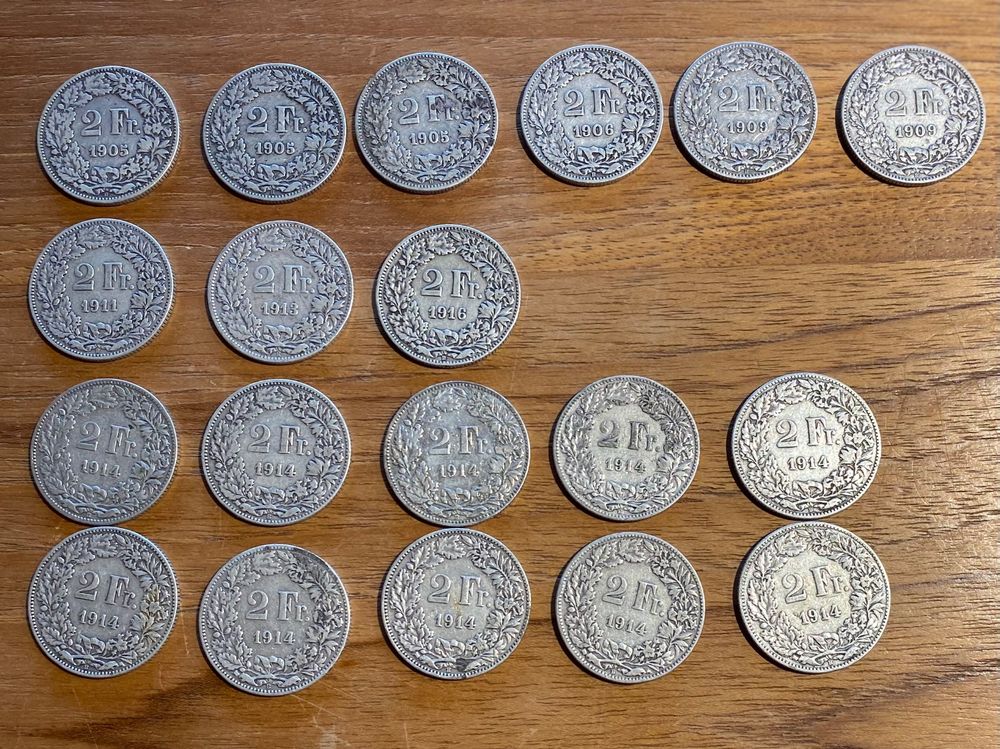 2 Franken Silber Sammlung 1905-1914 | Kaufen auf Ricardo