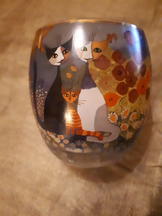 Rosina Wachtmeister Windlicht Teelicht Glas Katzen Goebel | Kaufen auf Ricardo