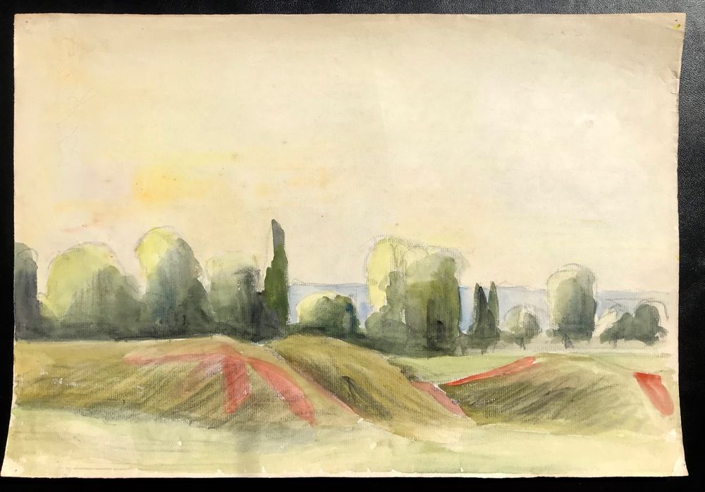 Antikes Aquarell Landschaft | Kaufen auf Ricardo