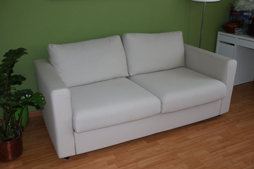 VIMLE 2er-Bettsofa, mit breiten Armlehnen/Gunnared beige | Kaufen auf Ricardo