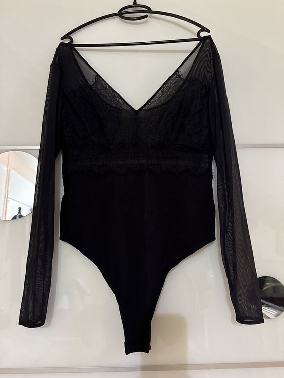 Schwarzer Body Spitze Gr. 40 ABOUT YOU transparent | Kaufen auf Ricardo