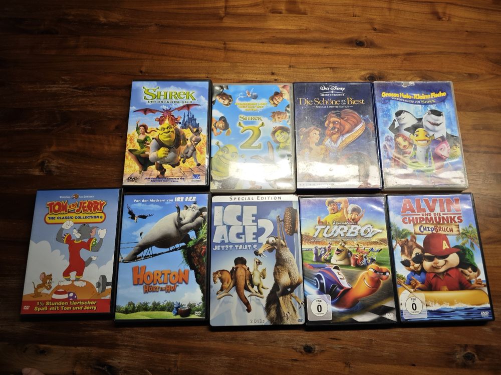 9 DVDs: Shrek, Ice Age, Turbo, Alvin... | Kaufen auf Ricardo