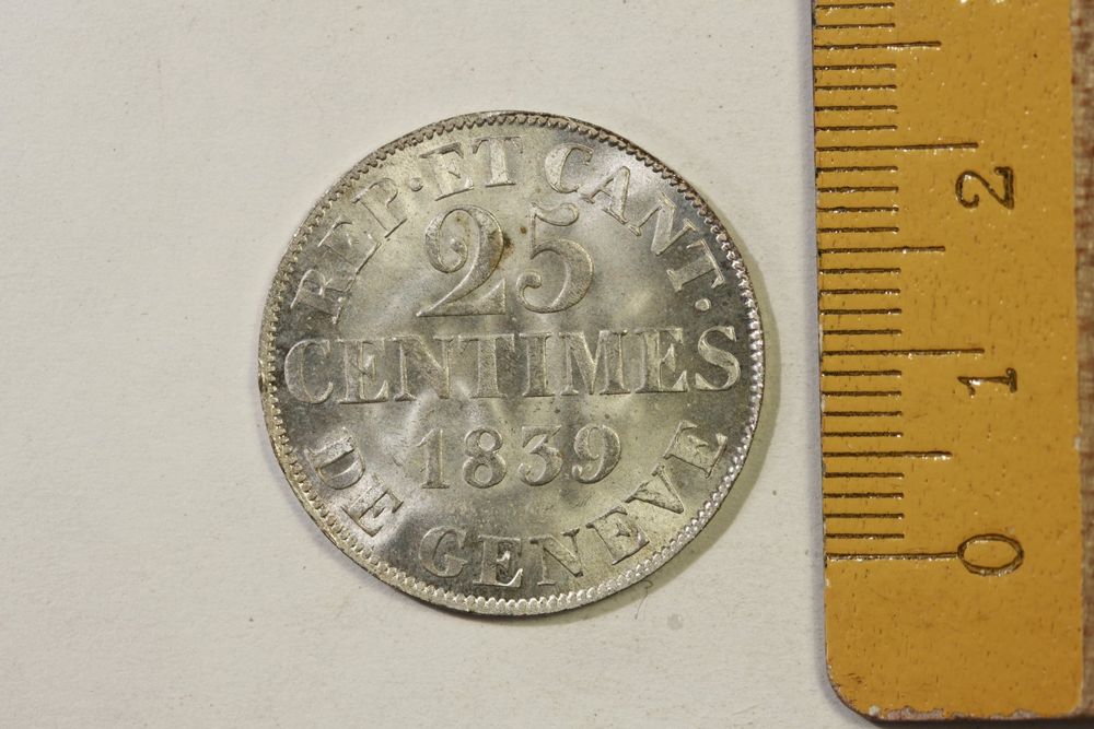 25 centimes 1839 Geneve (Gebraucht) in La plaine für CHF 24 – mit Lieferung auf Ricardo kaufen