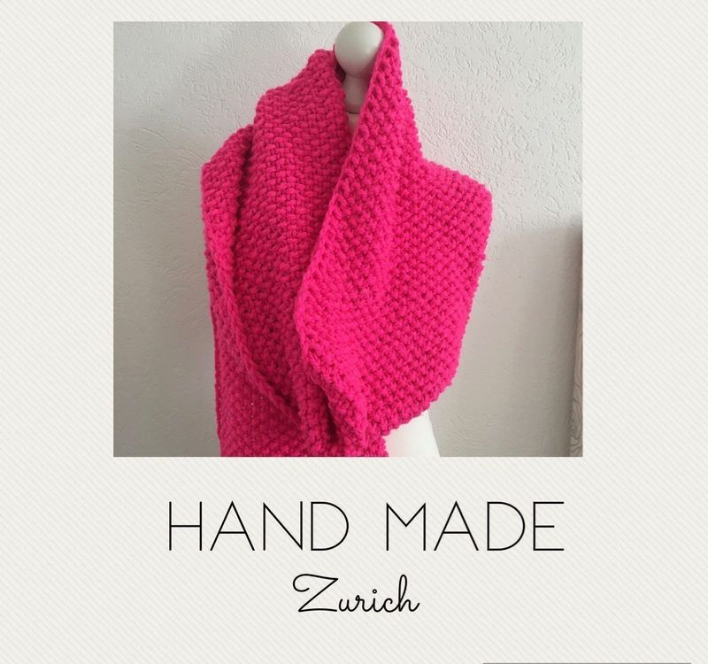 HANDARBEIT Handgestrickter Schal | handmade Schal in pink (Neu und originalverpackt) in ...