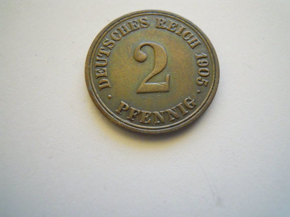 1905 2 Pfennig AA Deutsches Reich (Gebraucht) in Kriegstetten für CHF 4.2 – mit Lieferung auf ...