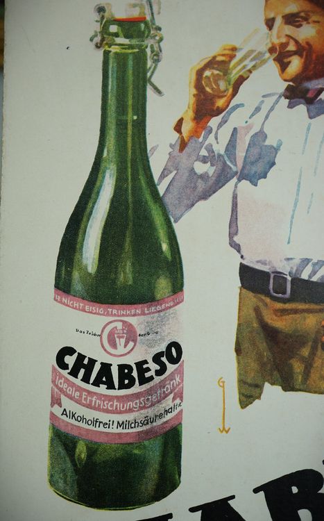 ORIG. CHABESO LIMO 40er Jahre SCHILD WERBUNG k. Emailschild | Kaufen ...