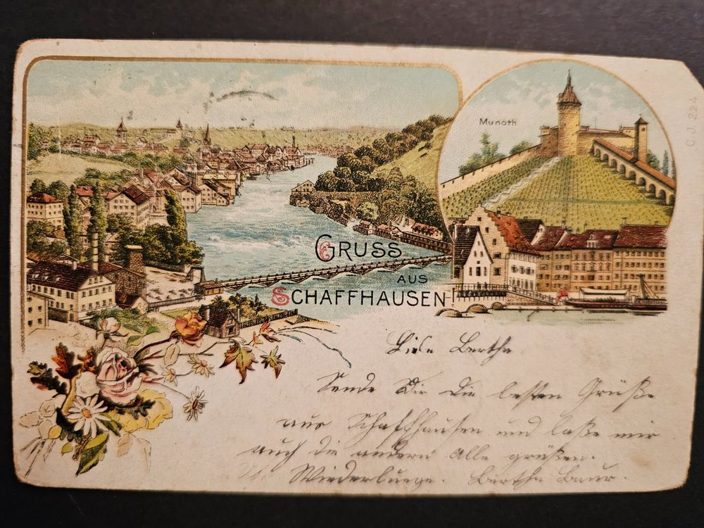 Antike PK Postkarte Gruss aus Schaffhausen | Kaufen auf Ricardo