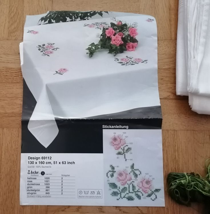 DIY Tischdecken sticken Anchor 130x160cm - Handarbeit TOP | Kaufen auf ...