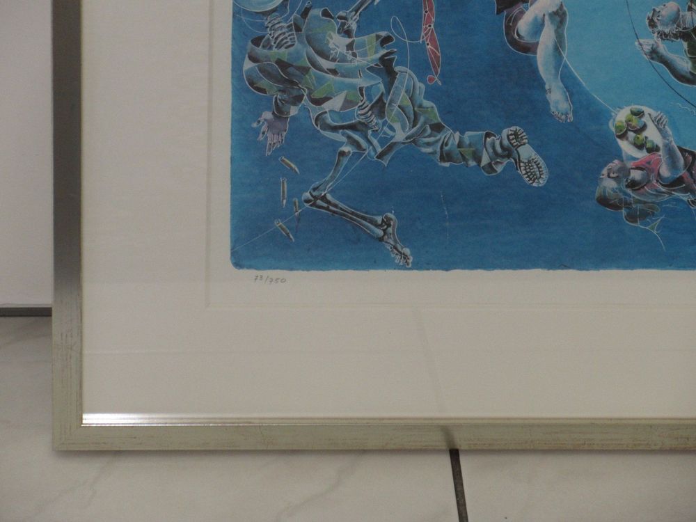 Hans Erni FRIEDENSWUNSCH handsig/handn. gerahmt mit PP | Kaufen auf Ricardo