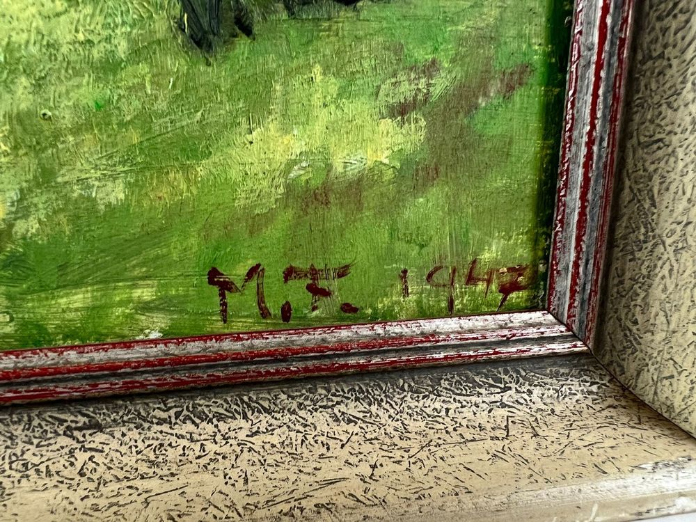 Landschaft Gemälde signiert. | Kaufen auf Ricardo