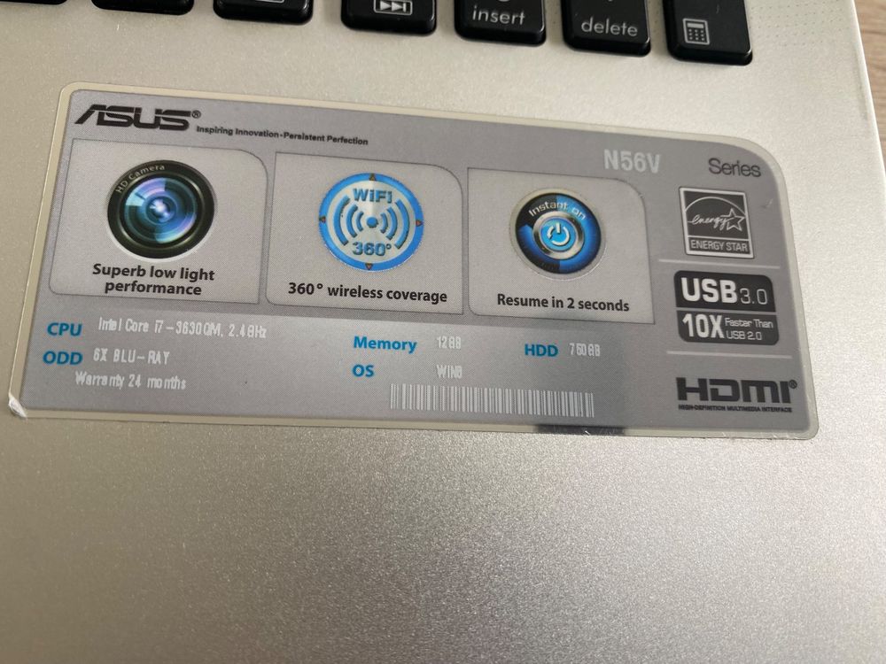 Asus N56V8 Intel Core i7 | Kaufen auf Ricardo