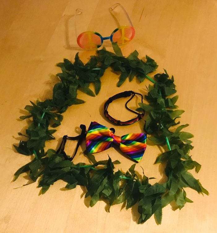 Bob Marley Outfit: Kappe mit Dreadlocks Armband, Brille (Gebraucht) in ...