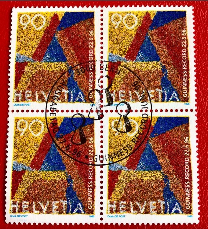 4 er Block Nr.896 mit ETstempel Bern (Gebraucht) in Aarau für CHF 0.6 ...