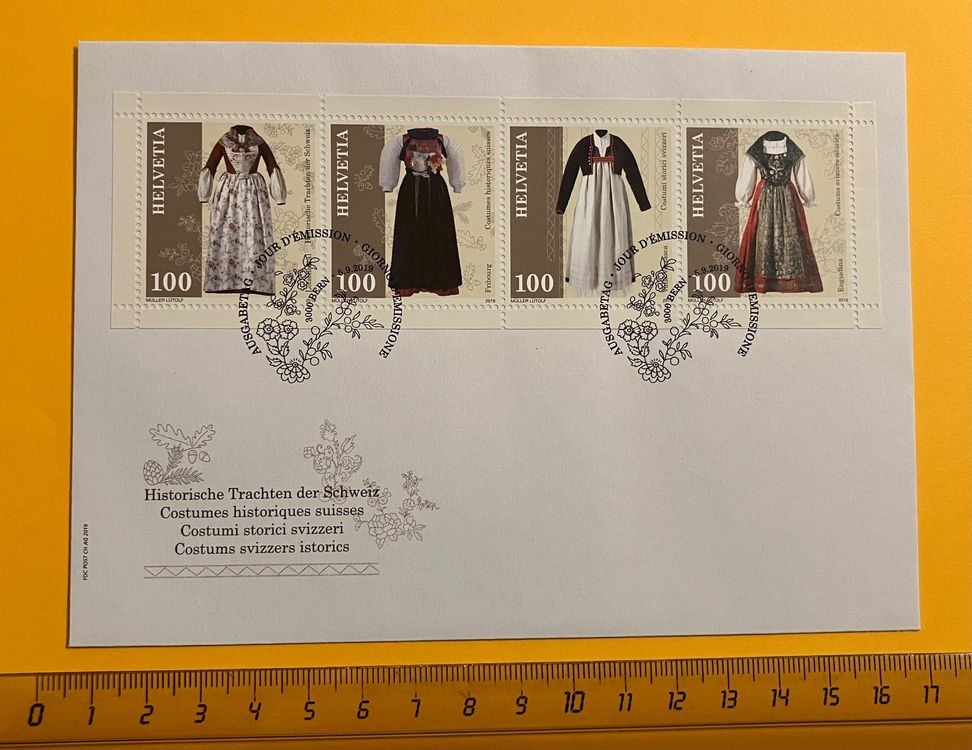 FDC Historische Trachten der Schweiz 2019 (Gebraucht) in Aarau für CHF 2 – mit Lieferung auf ...