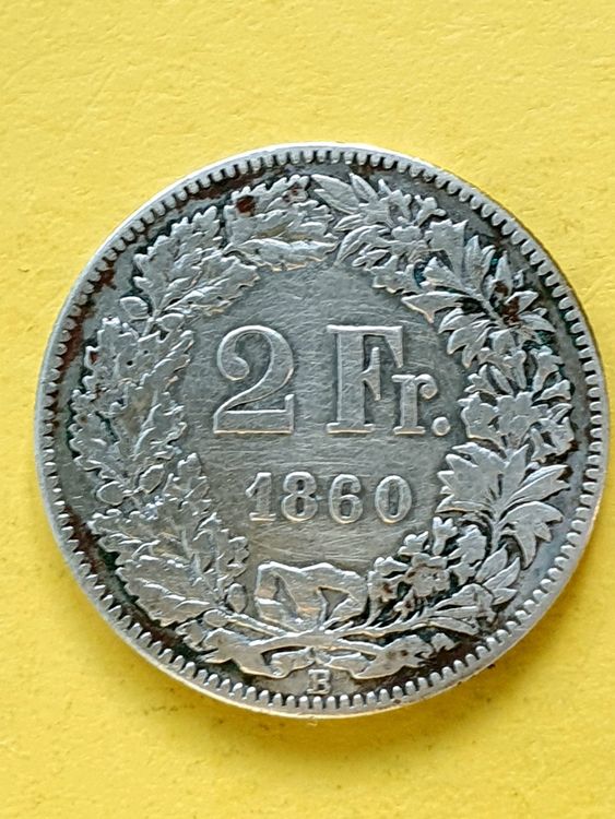 2 Franken 1860 ....nicht geputz | Kaufen auf Ricardo