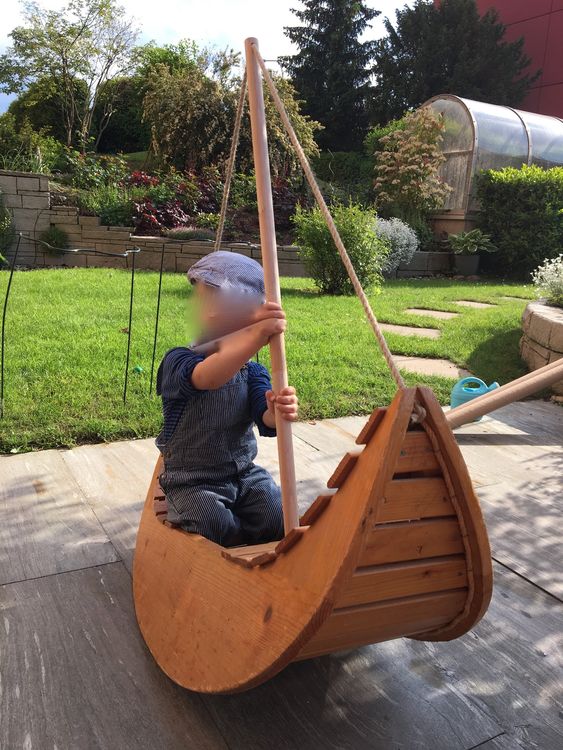 Schaukelschiff aus Holz, eine Alternative zum Schaukelpferd | Kaufen ...