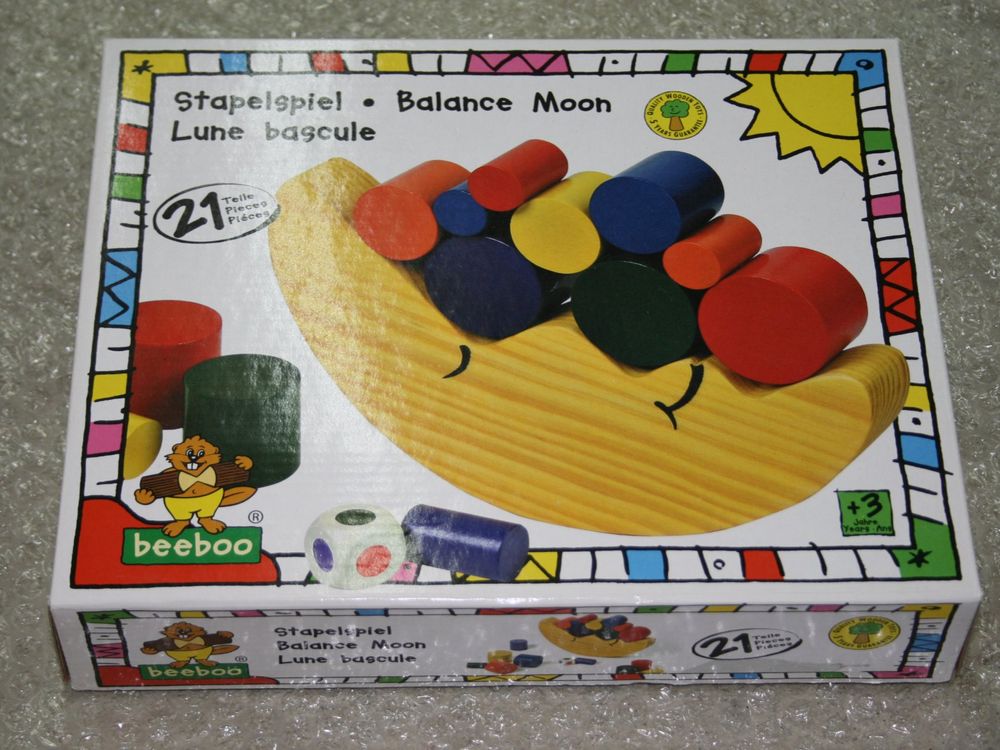 Beeboo Stapelspiel Balance Moon, 21 Teile - Holzspiel, neu (Neu und ...