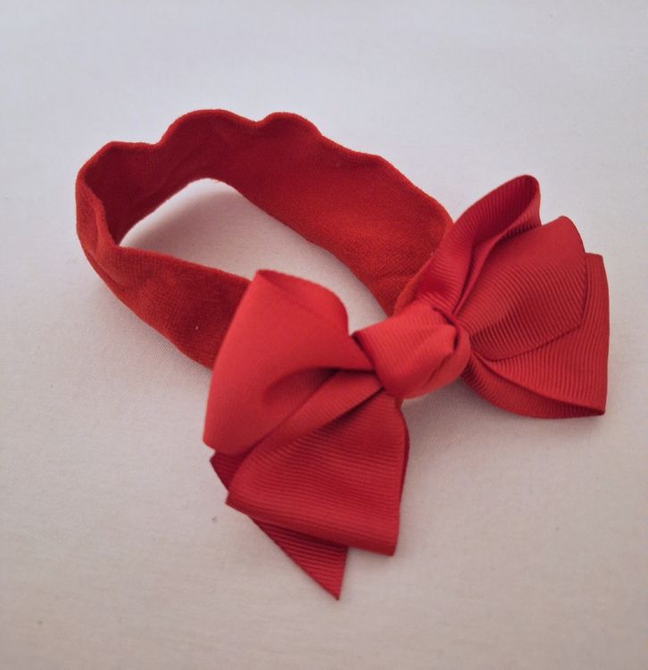 Festive baby headband with large bow, only worn once! (Neu (gemäss ...