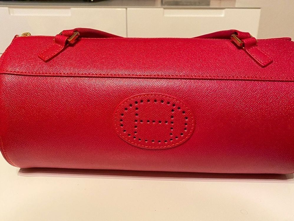 Rote Elegante Handtasche - Echtleder - Top Zustand (Neu (gemäss ...