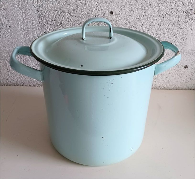 Großer alter Emaille Auflaufform Topf -D31 | Kaufen auf Ricardo