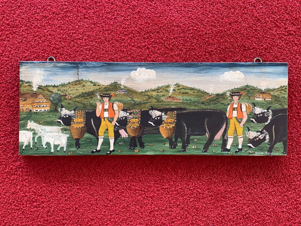 Alpfahrt, signiert, Appenzeller Bauernmalerei | Kaufen auf Ricardo