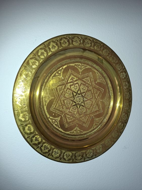 Orientalischer Messing-Wandteller, handgraviert, 46 cm (Gebraucht) in ...