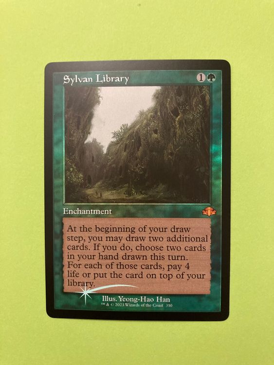 Foil Retro Frame Sylvan Library Dominaria Remastered NM (Neu (gemäss Beschreibung)) in ...
