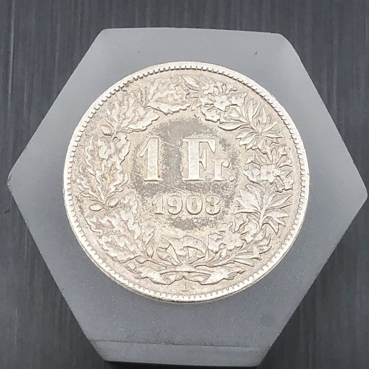 1.- 1903 Silber 1 Franken (Gebraucht) in Basel für CHF 10 – mit Lieferung auf Ricardo kaufen