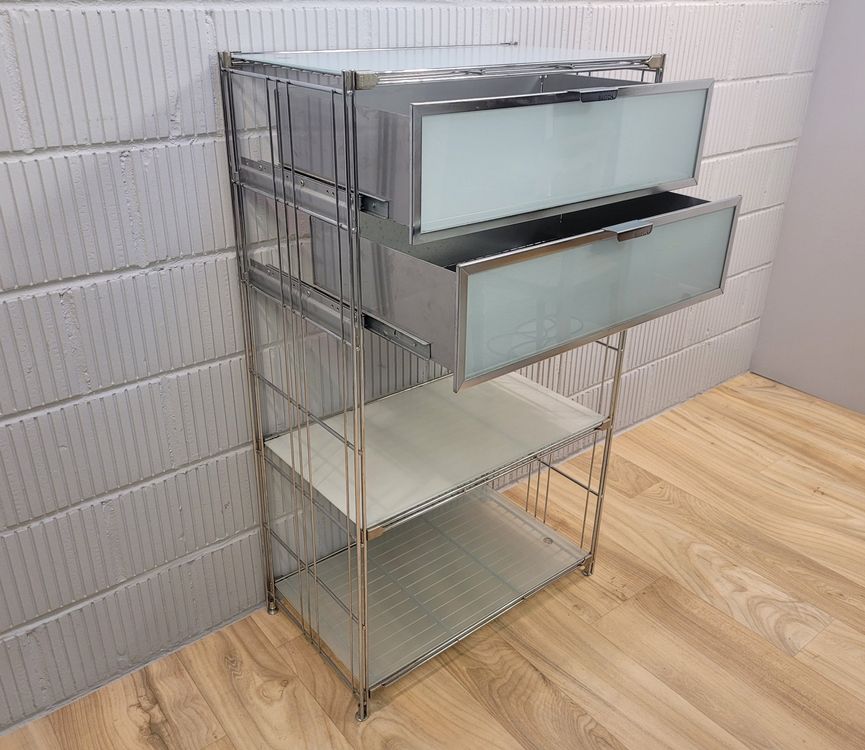 BALTON Chrom Regal Module. Sideboard Gitterregal-Glas Möbel (D'occasion ...