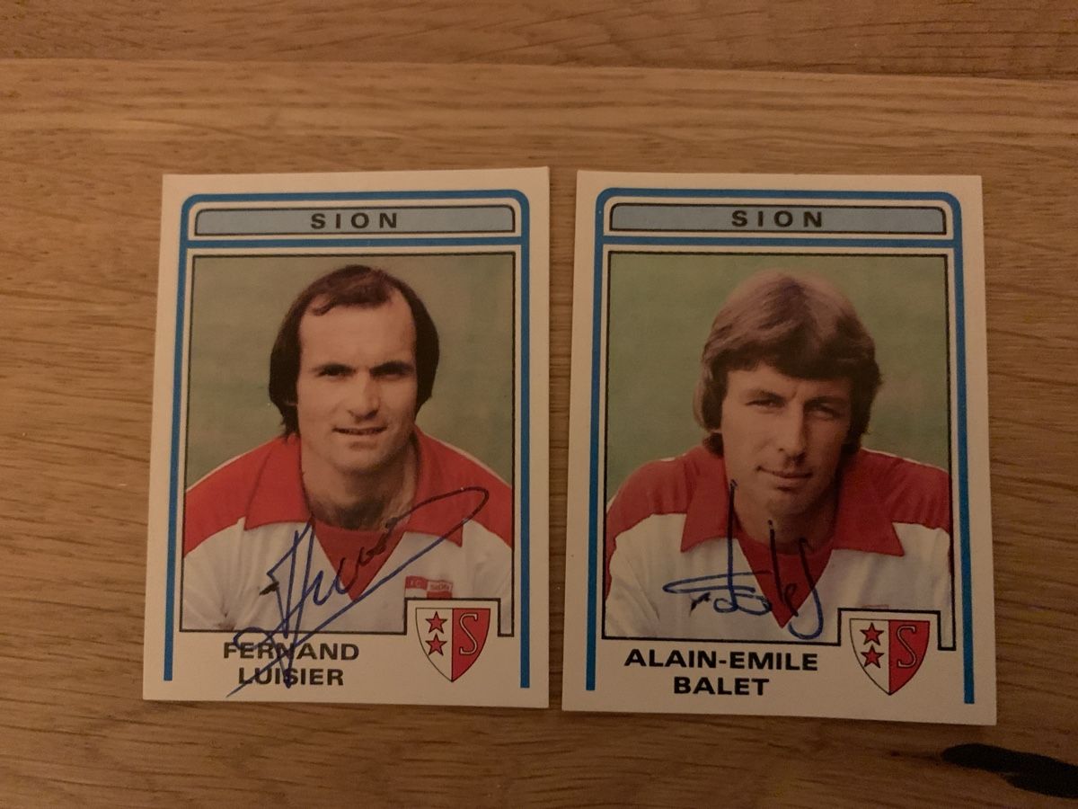 FC Sion 2 Autogramme auf Panini Luisier + Balet 1983 (Gebraucht) in ...