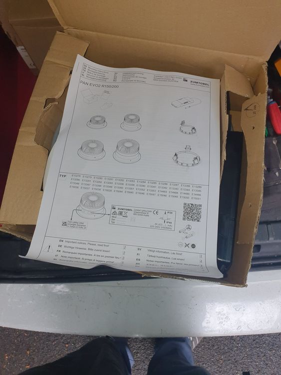 LED Decken Einbauleuchte ZumTobel Panos EVO R200H 19W LED830 (Neu und ...