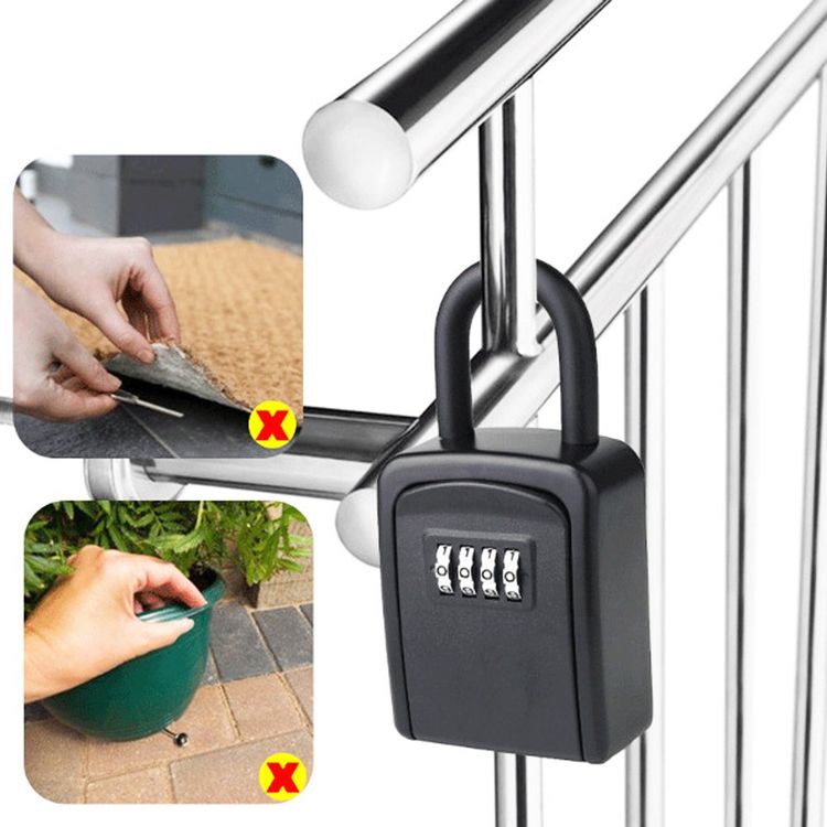 Schlüsselbox mit Code Hohe Sicherheit Wetterfest mit Bügel (Neu (gemäss ...