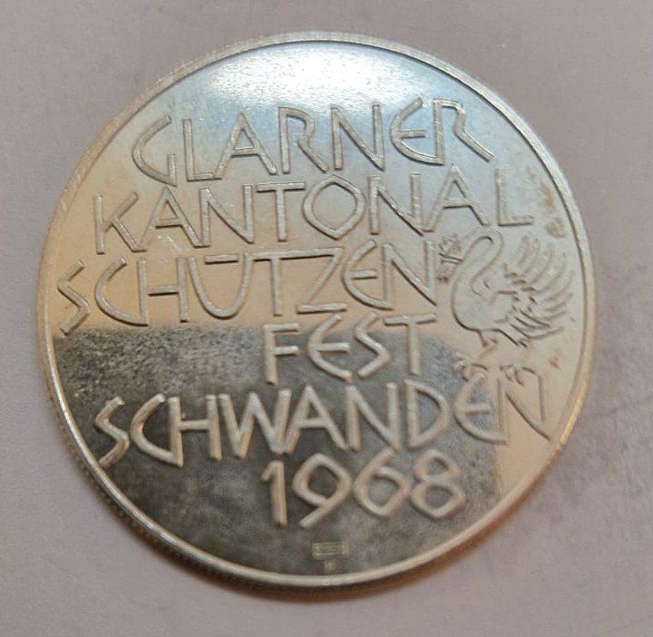 Silbermünze - Schützenmed. 1968 GL Kant. Schützf. - 900 fein (Gebraucht ...